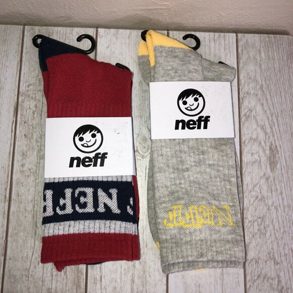 Neff | Underwear & Socks | Nwt Neff Mens Stripe Red Gray Navy Gray ...